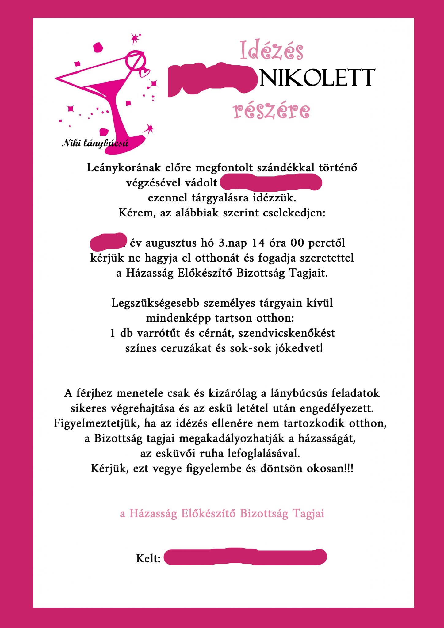 Ötletek lánybúcsúra | Hatszínvirág